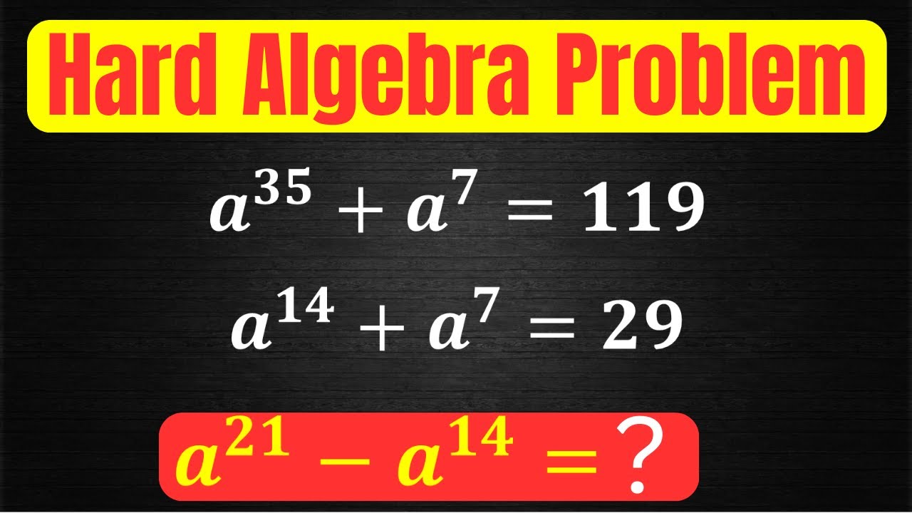 A Very Nice Algebra Challenge | Hard Algebra Problem | Algebra Math ...