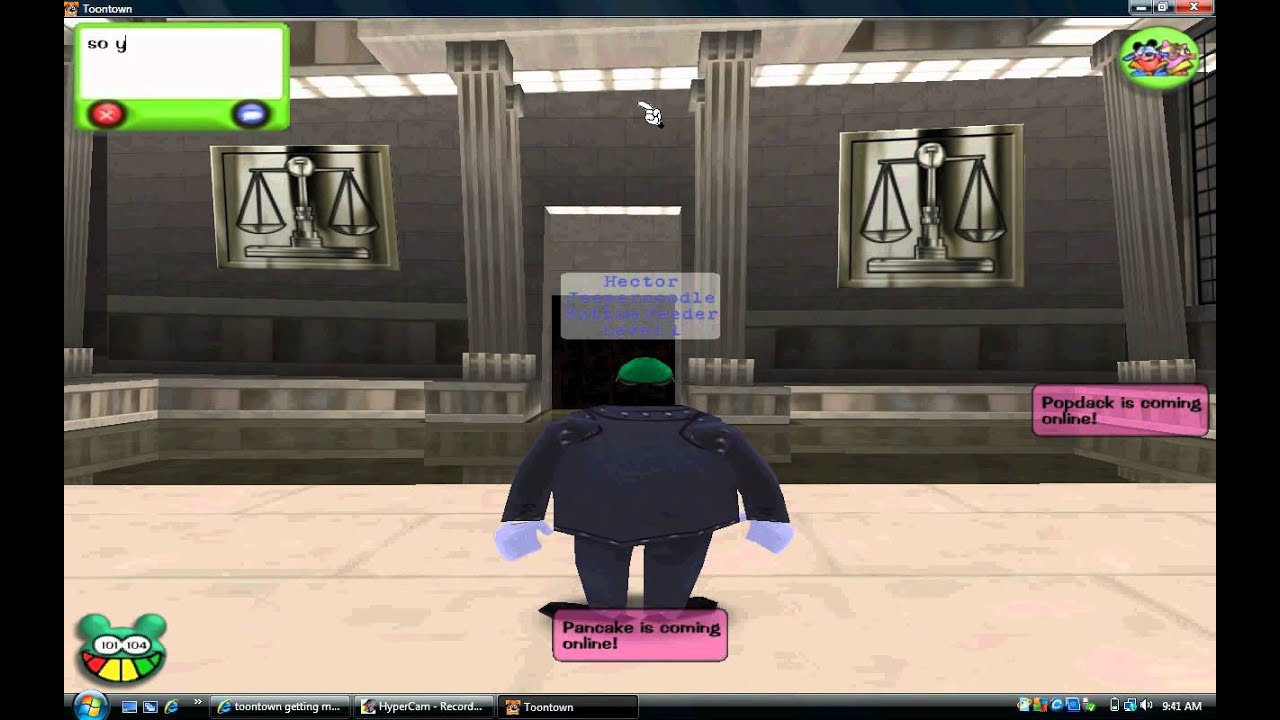 toontown how it looks in lawbot hq in the suit lobby - YouTube