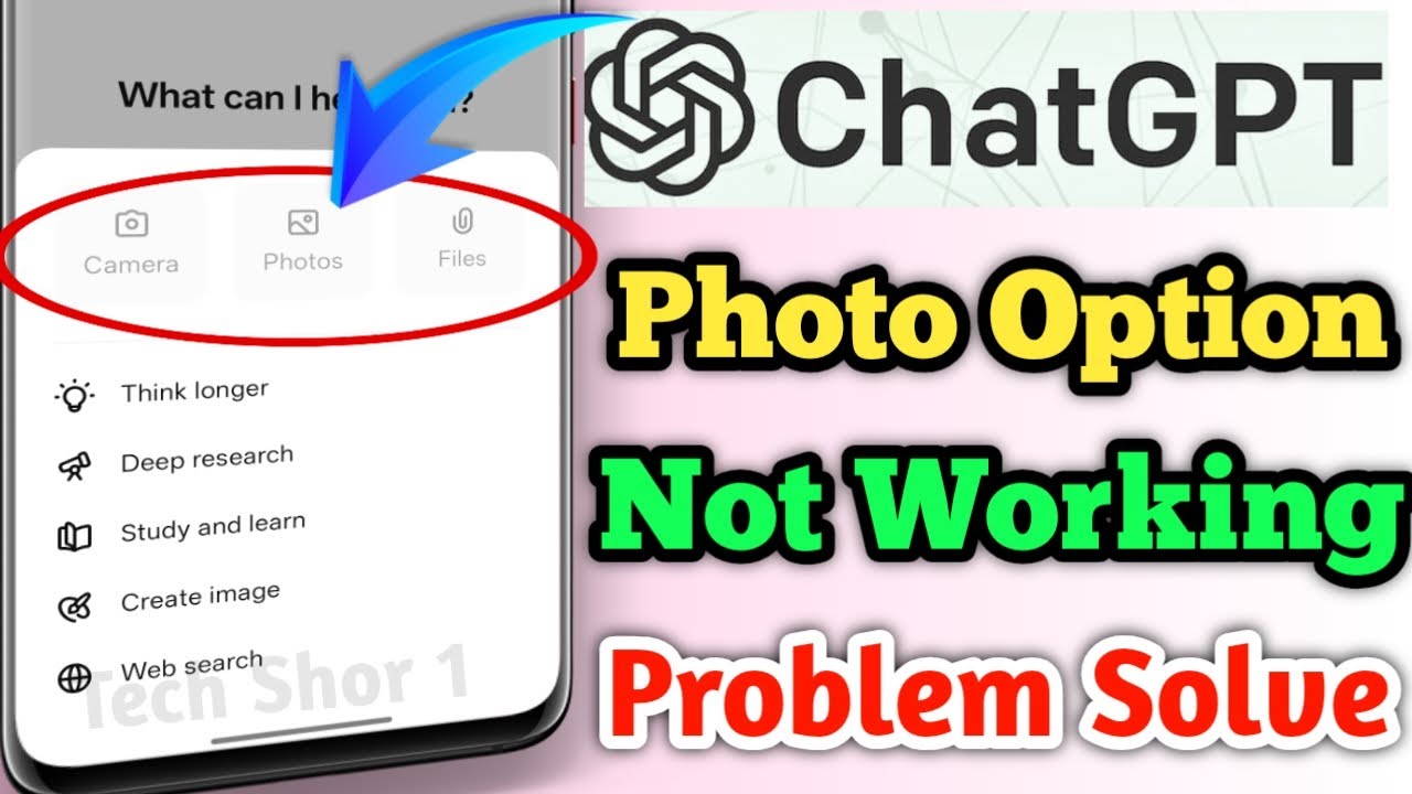ChatGPT Photo Option Not Working Not Uploading Problem Solve - YouTube
