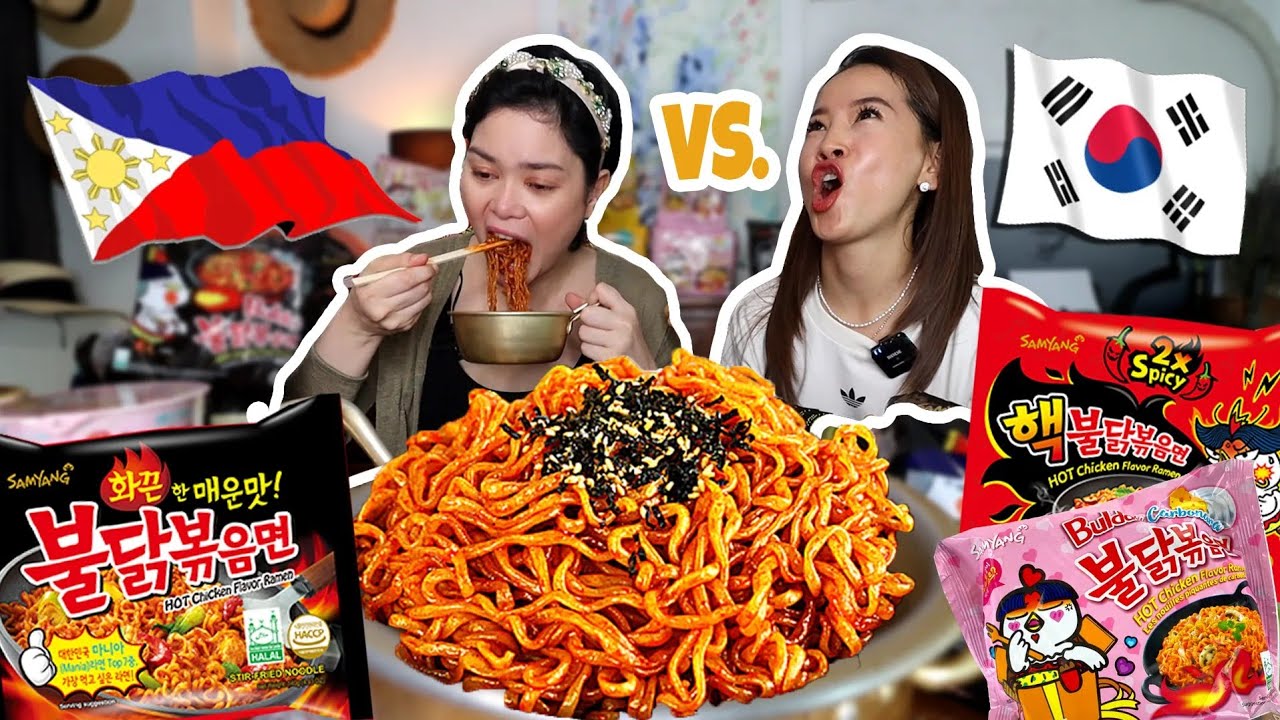 Samyang Fire Noodle Challenge Korean 🇰🇷 Vs Filipino 🇵🇭 Youtube