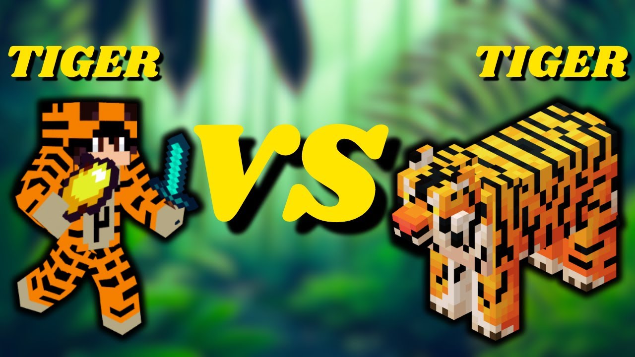 TIGER VS TIGER | PVP BATTLE IN MINECRAFT SURVIVAL MOD - YouTube