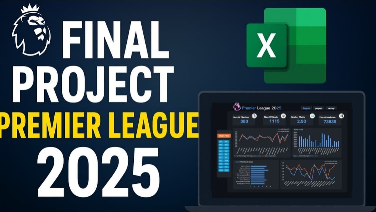 مشروع كامل لتحليل بيانات الدوري الإنجليزي على إكسل (الجزء الأول) | Data Analysis Project - YouTube