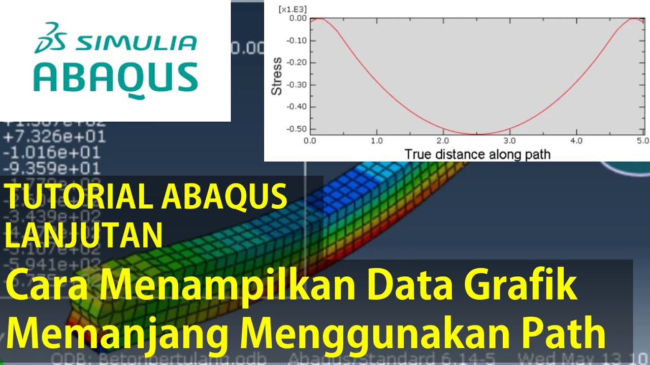 Menampilkan Data di Abaqus !! Grafik Memanjang Menggunakan Path - Tutorial Abaqus Lanjutan - YouTube