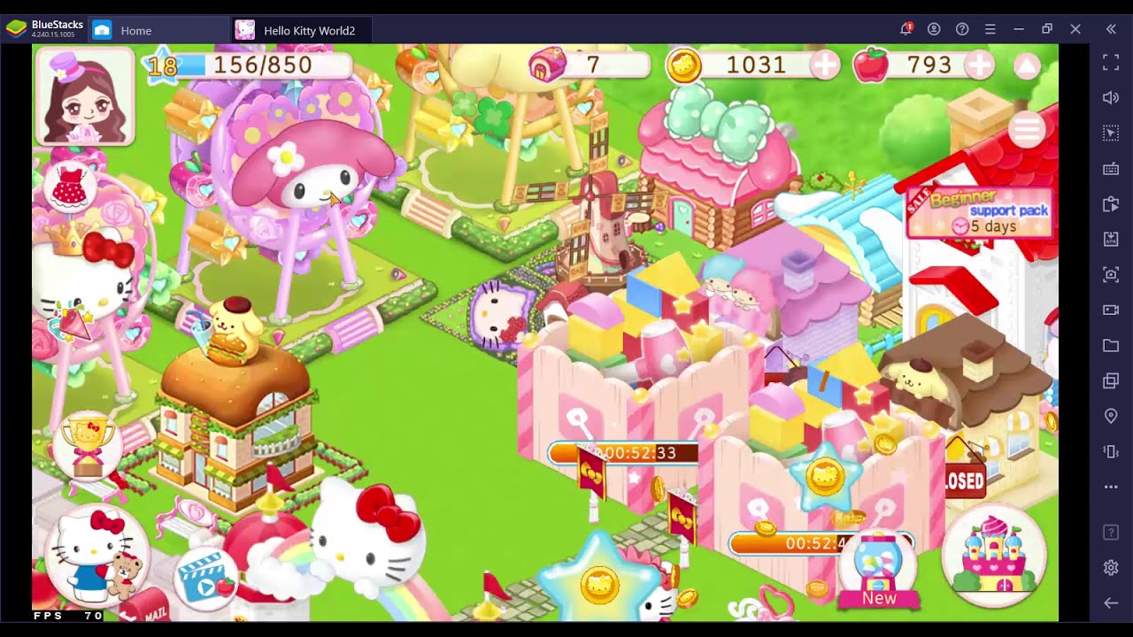 Playing Hello Kitty World 2 - YouTube