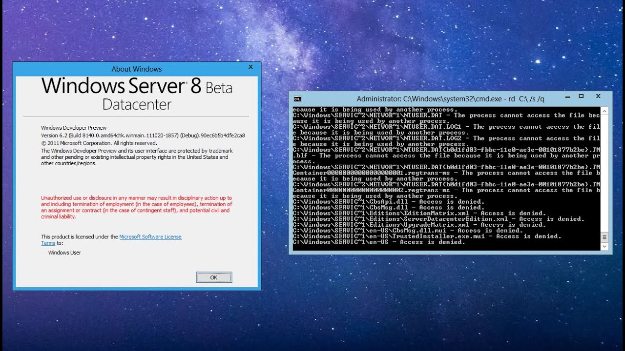 Destroying Windows Server 2012 Build 8140! - YouTube