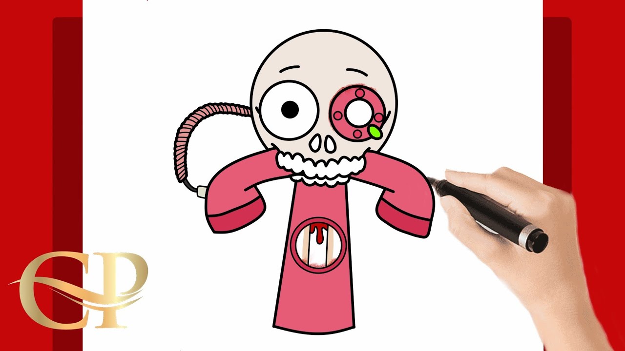 How to draw sprunki TELE OC Horror Easy step by step - YouTube