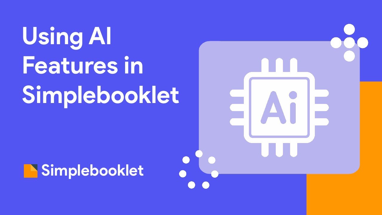 Using AI Features in Simplebooklet - YouTube