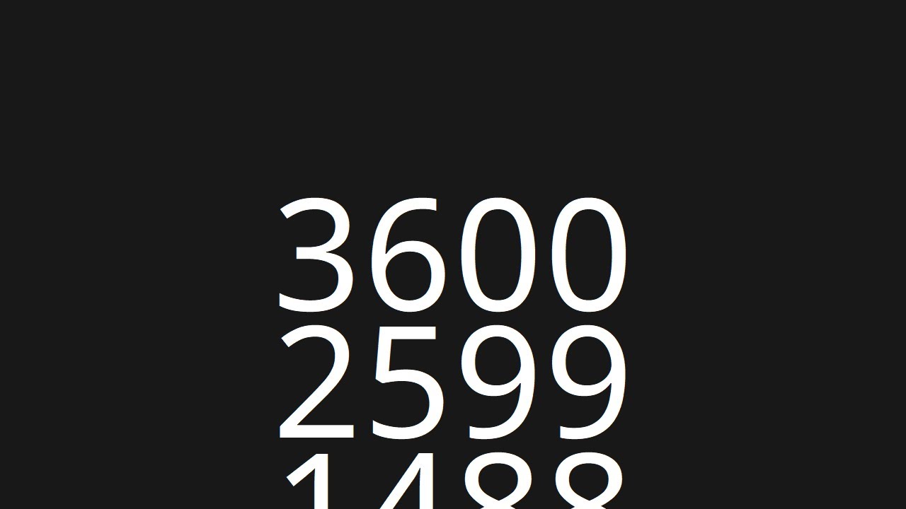 3600 Second Countup Timer - YouTube