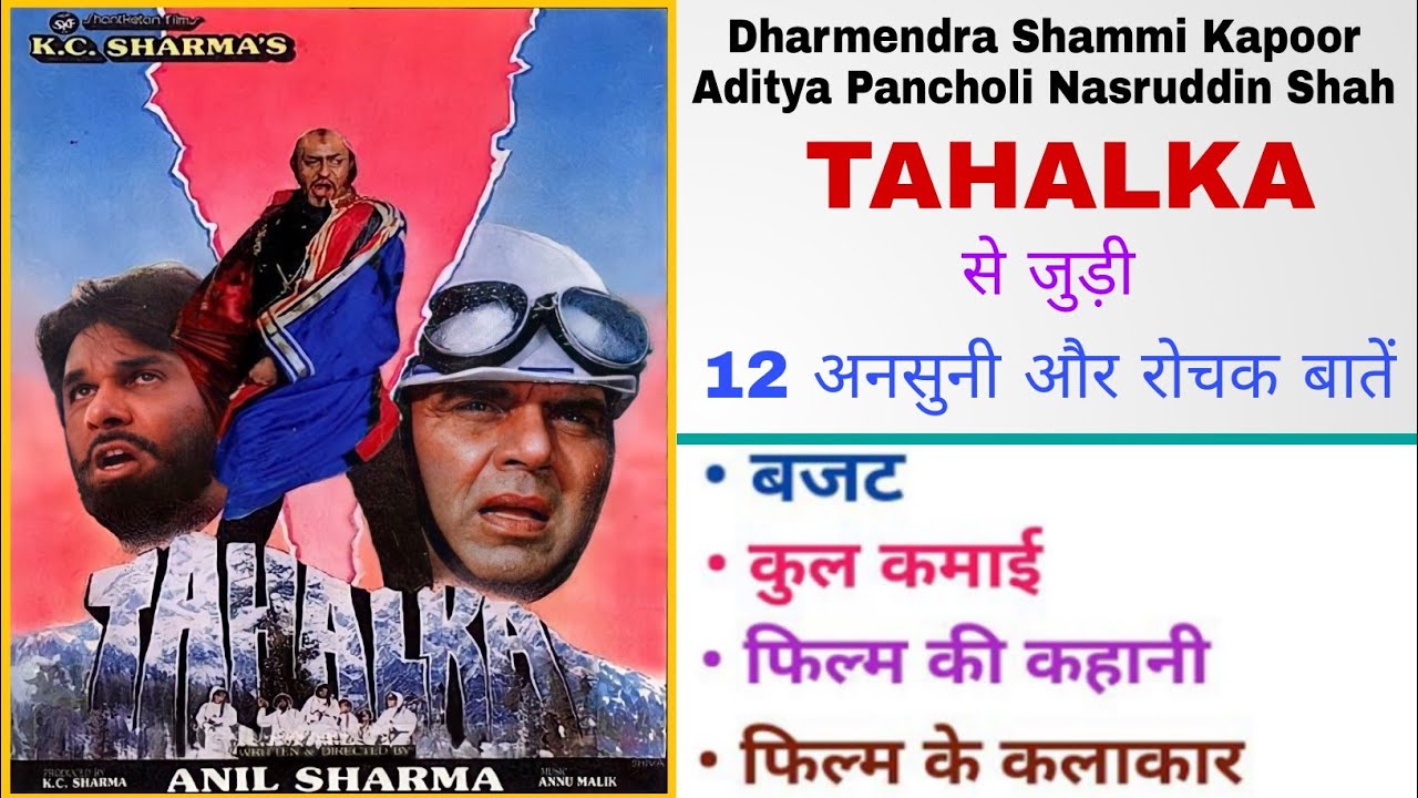 Tahalka Movie Unknown Facts Budget Boxoffice Trivia Verdict Dharmendra ...