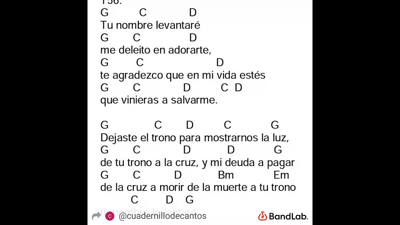 Tu nombre levantaré, cover con acordes. - YouTube