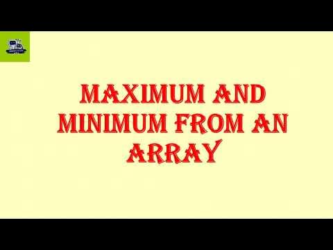Maximum and Minimum Element from an Array using C /EST 102 Programming ...