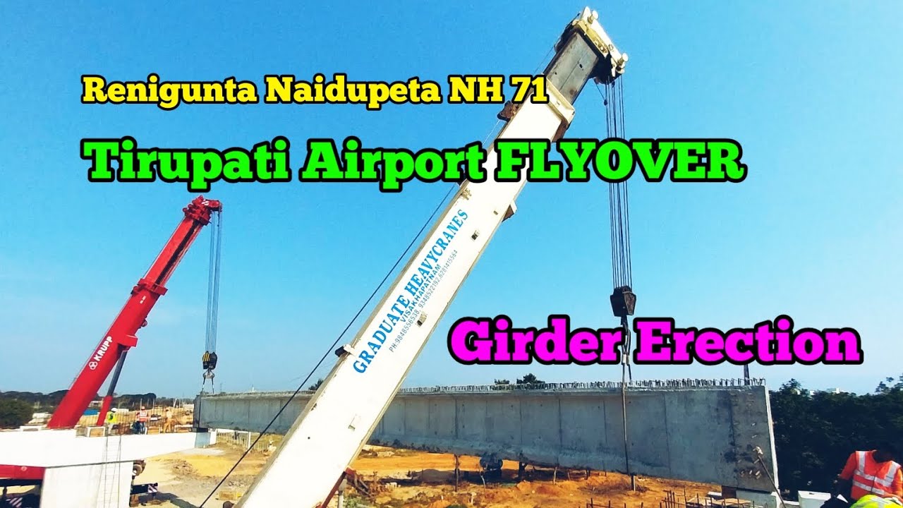 Tirupati Airport FLYOVER Girder Erection @civilpracticalknowledge3700 ...