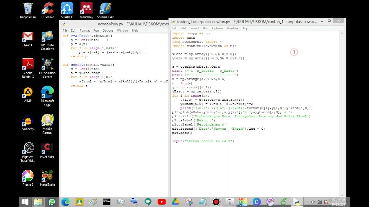 Metode Interpolasi Newton Berbasis Python 3 - YouTube