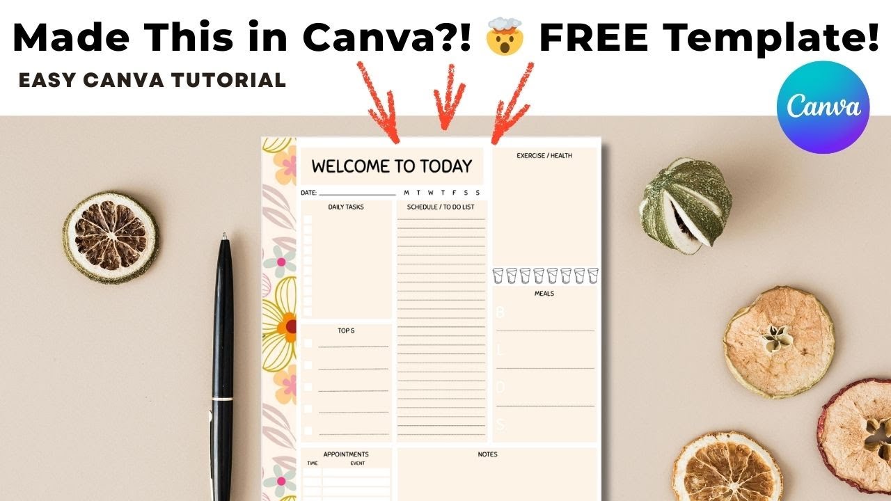 I Made a Daily Planner in Canva in 10 Minutes – Step-by-Step Tutorial ...