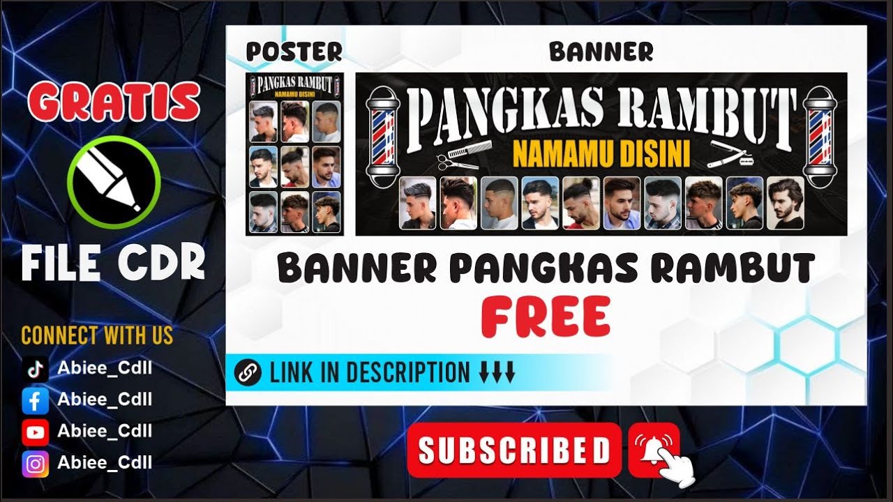 DESAIN BANNER SPANDUK PANGKAS RAMBUT FREE DOWLOAD CORELDRAW CDR # ...