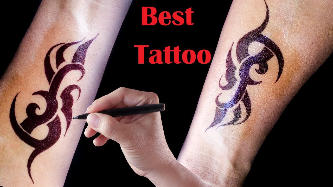 stylish letest tattoo design|how to make - YouTube