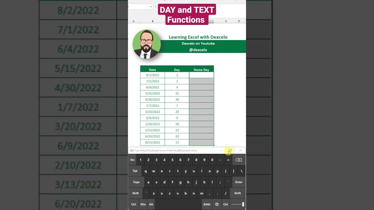 How To Extract The Day In Excel excel excelshortcuts learnexcel How To Extract The Day In Excel excel excelshortcuts learnexcel