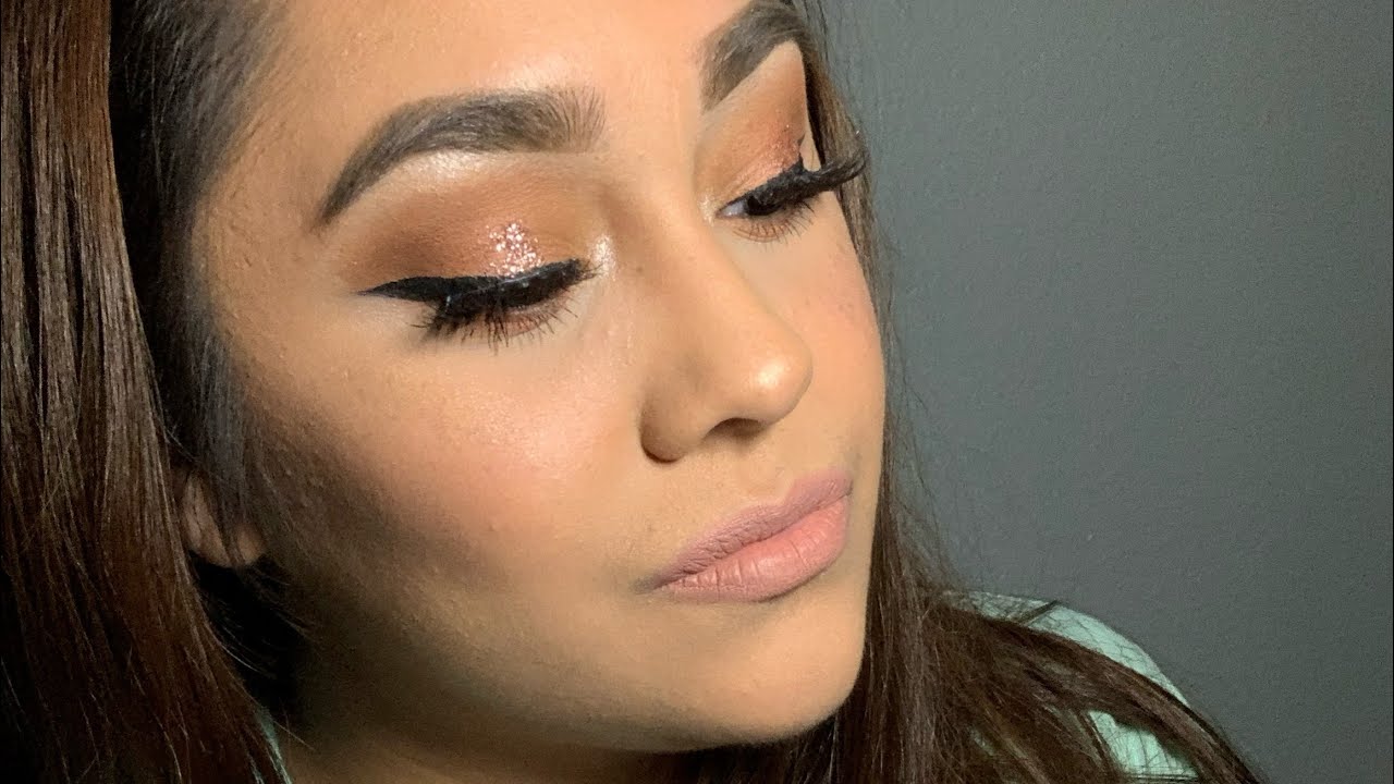 CLASSIC BROWN GLITTER EYESHADOW MAKEUP VIDEO - YouTube