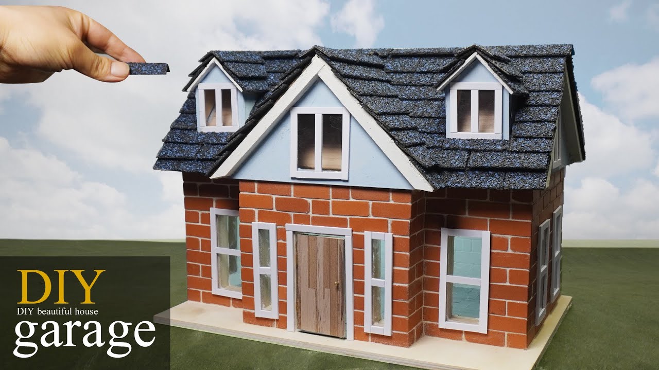 A very beautiful little house made by DIY small bricks - YouTube