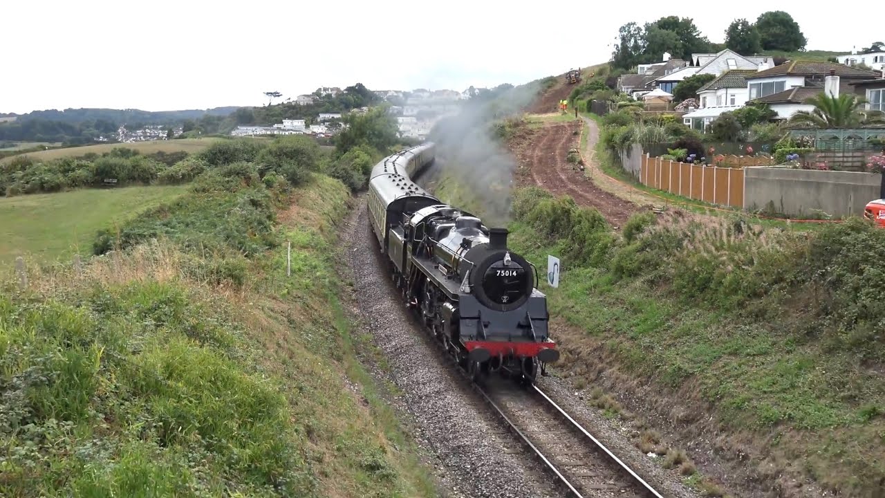 (4K) 75014 "Braveheart" and BR Blue Class 25 (D7535) @ Goodrington ...