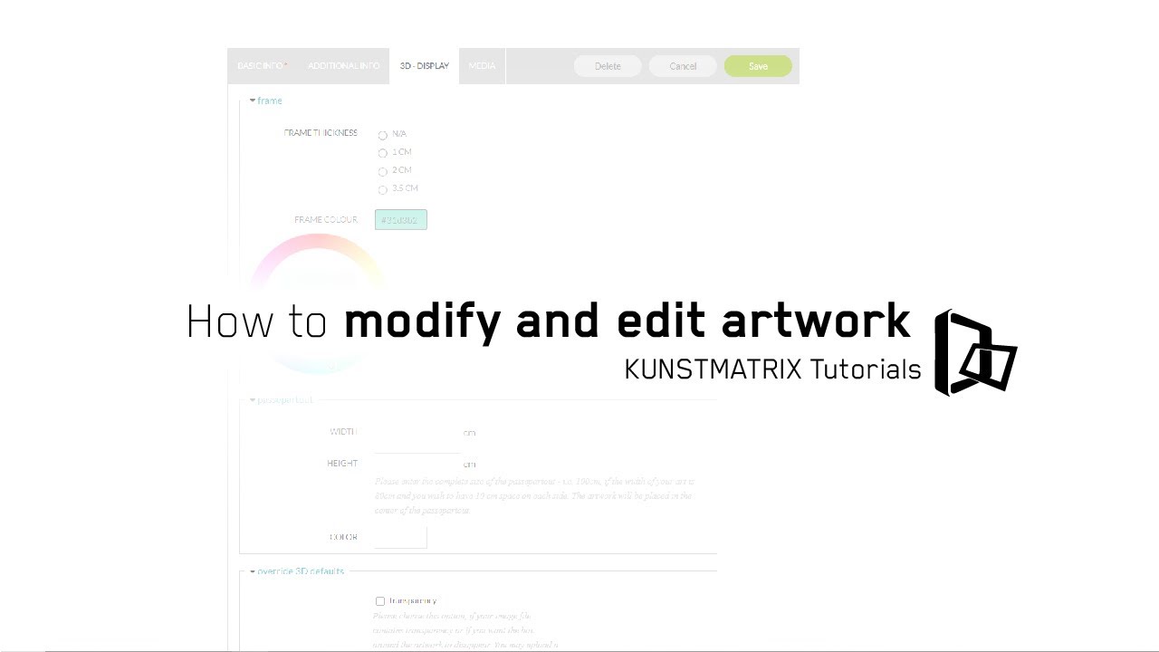 How to customise and edit your artwork - YouTube