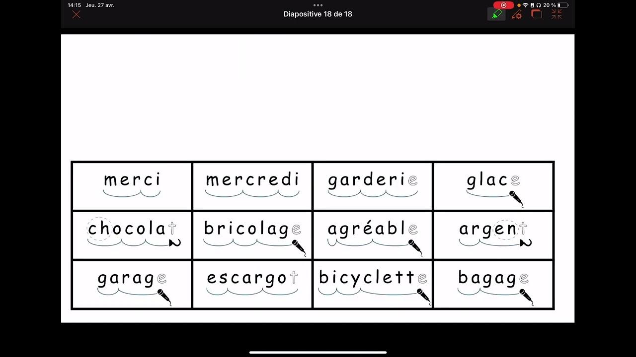 Syllabes et mots avec “c” et “g” - YouTube
