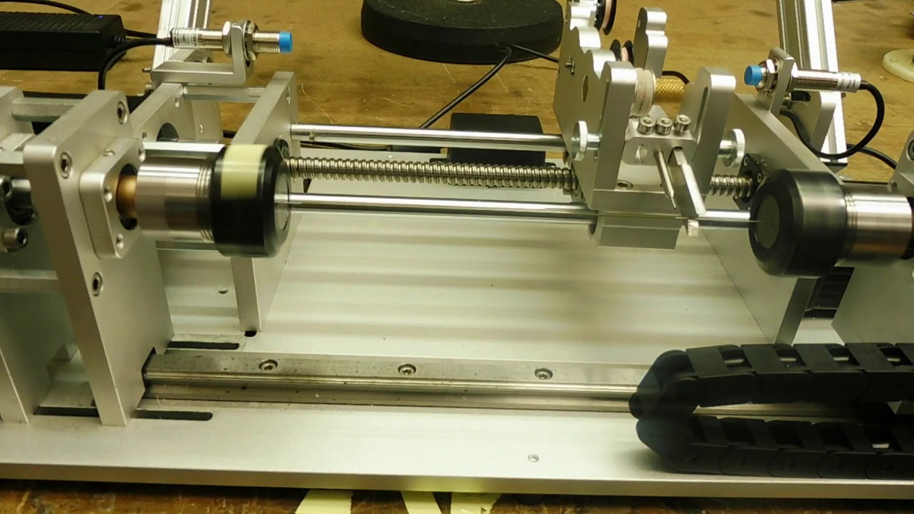 200mm Coil Winder Dual Motor small mandrel - YouTube