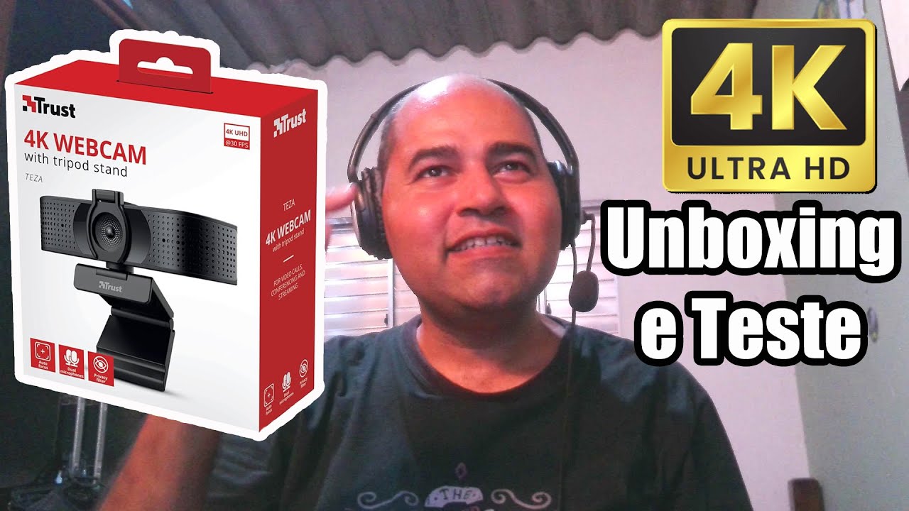 Unboxing e Teste do Webcam Trust Teza Ultra 4K - PT-BR - YouTube