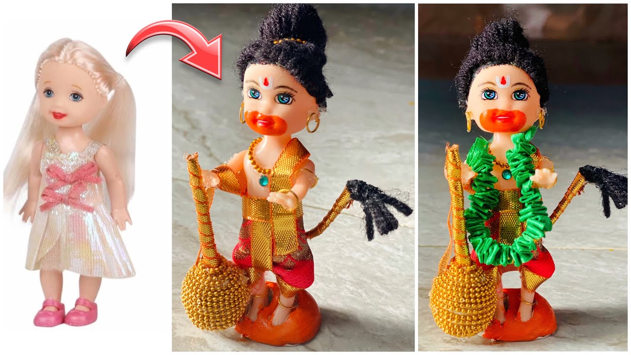 DIY Bal Hanuman making/Doll makeover - YouTube