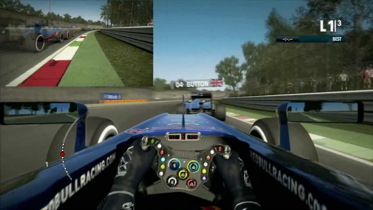 Codemasters F1 2012, 3 lap race at Monza, Xbox360 version by Inside Sim ...