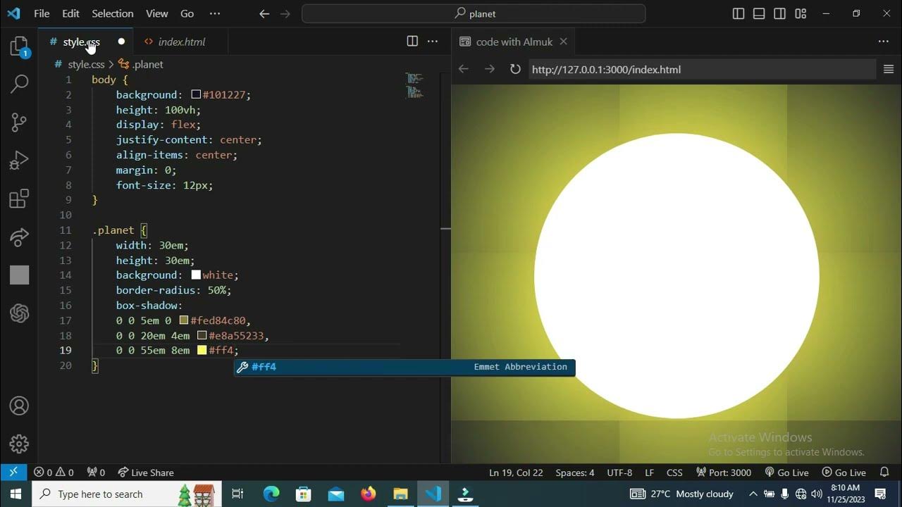 Coding planet using CSS - YouTube