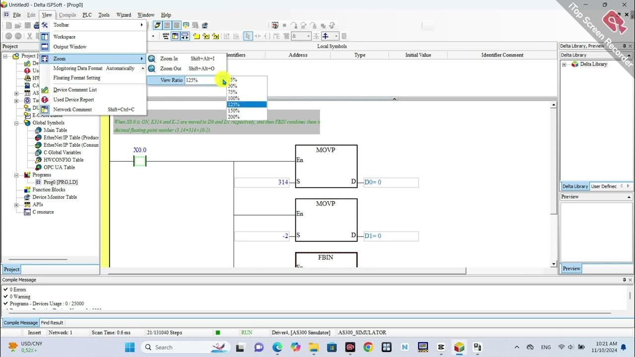 DELTA PLC AS-SERIES [CONVERTING DECIMAL FLOATING-POINT NUMBER INTO BINARY FLOATING NUMBER] - YouTube
