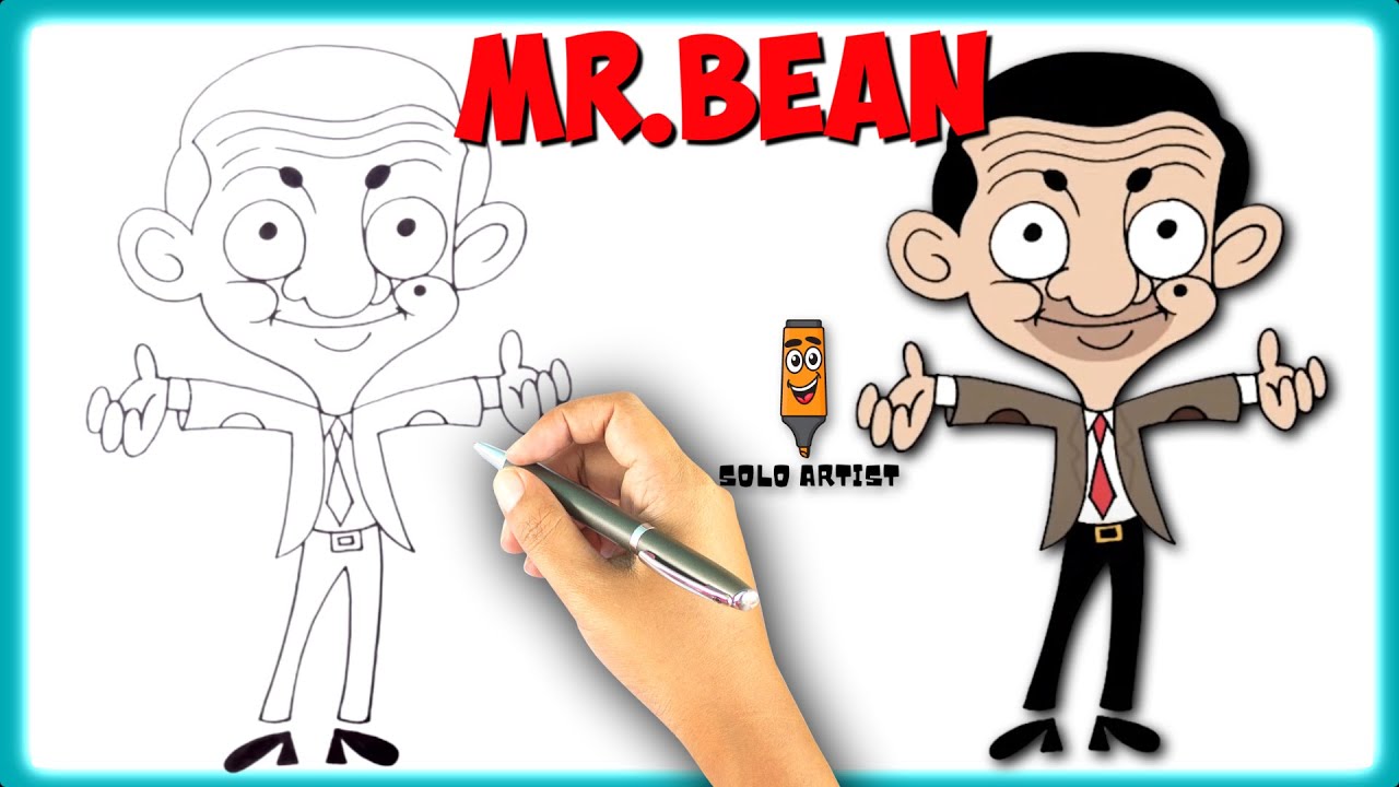 How to Draw Mr.Bean | Drawing Lesson | Simple & Easy - YouTube