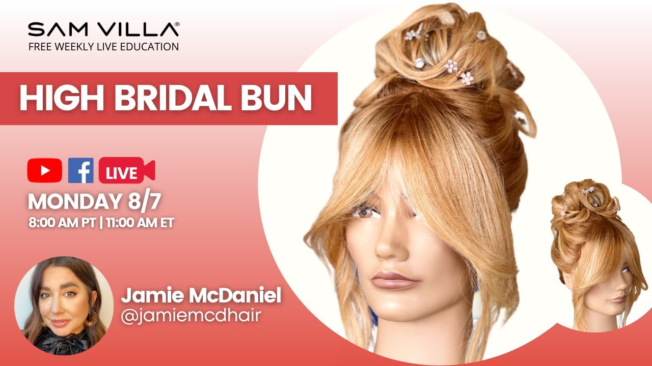 High Bridal Bun with Jamie McDaniel - YouTube