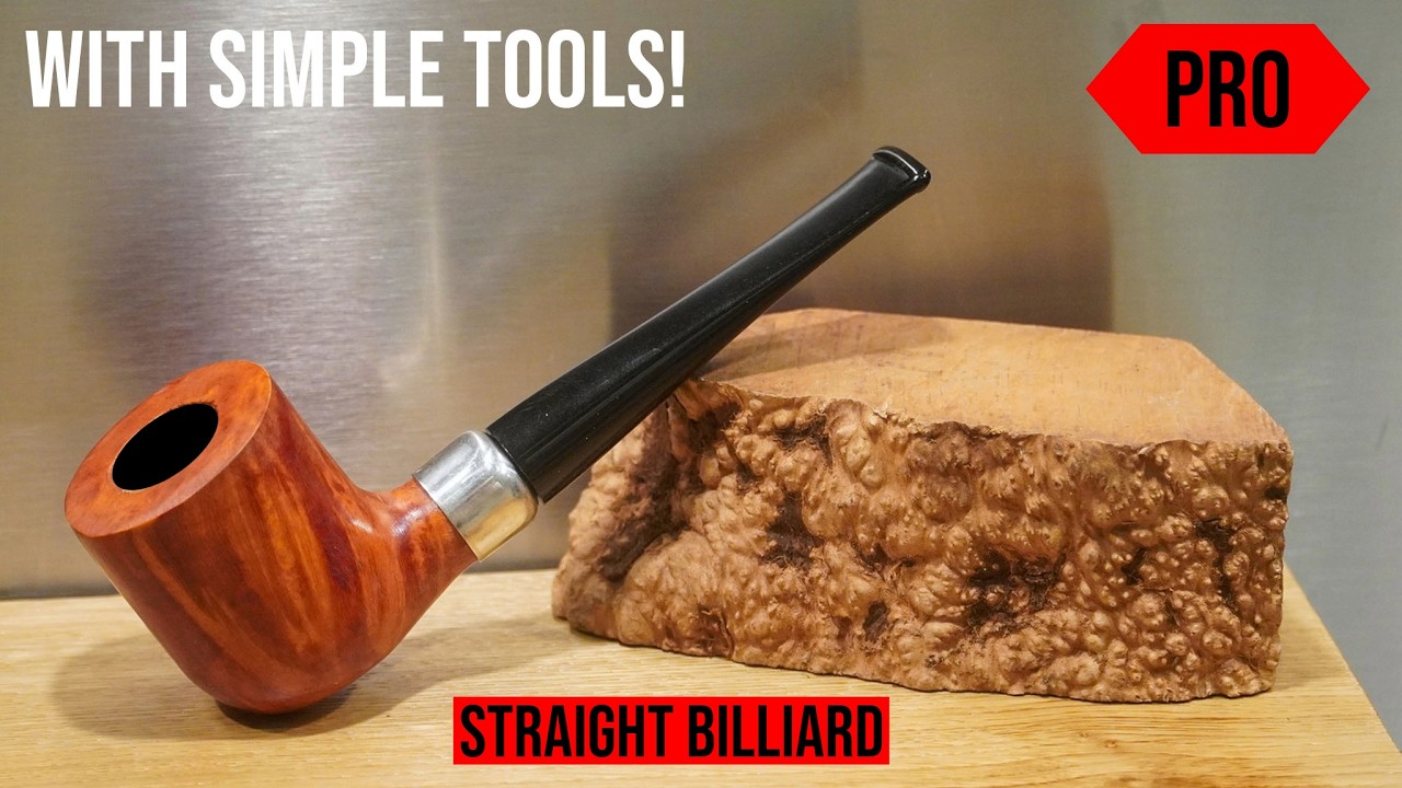 Pipe Making: Straight Billiard Tobacco Pipe, With Simple Tools! - YouTube