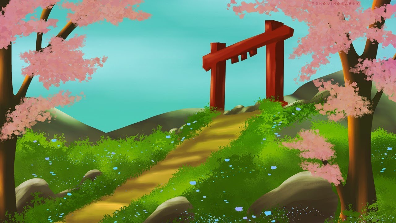 How To Draw Ghibli Forest | Full Painting Tutorial - YouTube