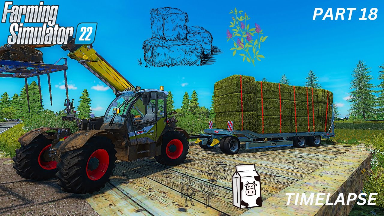 STACKING BALES | BUILDING A BIG FARM IN GERMANY | PART 18 | FS22 - YouTube