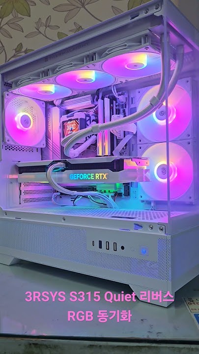 3RSYS S315 Quiet 리버스 RGB 동기화 [어항케이스][화이트PC] - YouTube