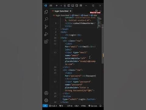 Design a Modern Login Page using HTML and CSS #codeproject#htmltutorial #asmr - YouTube