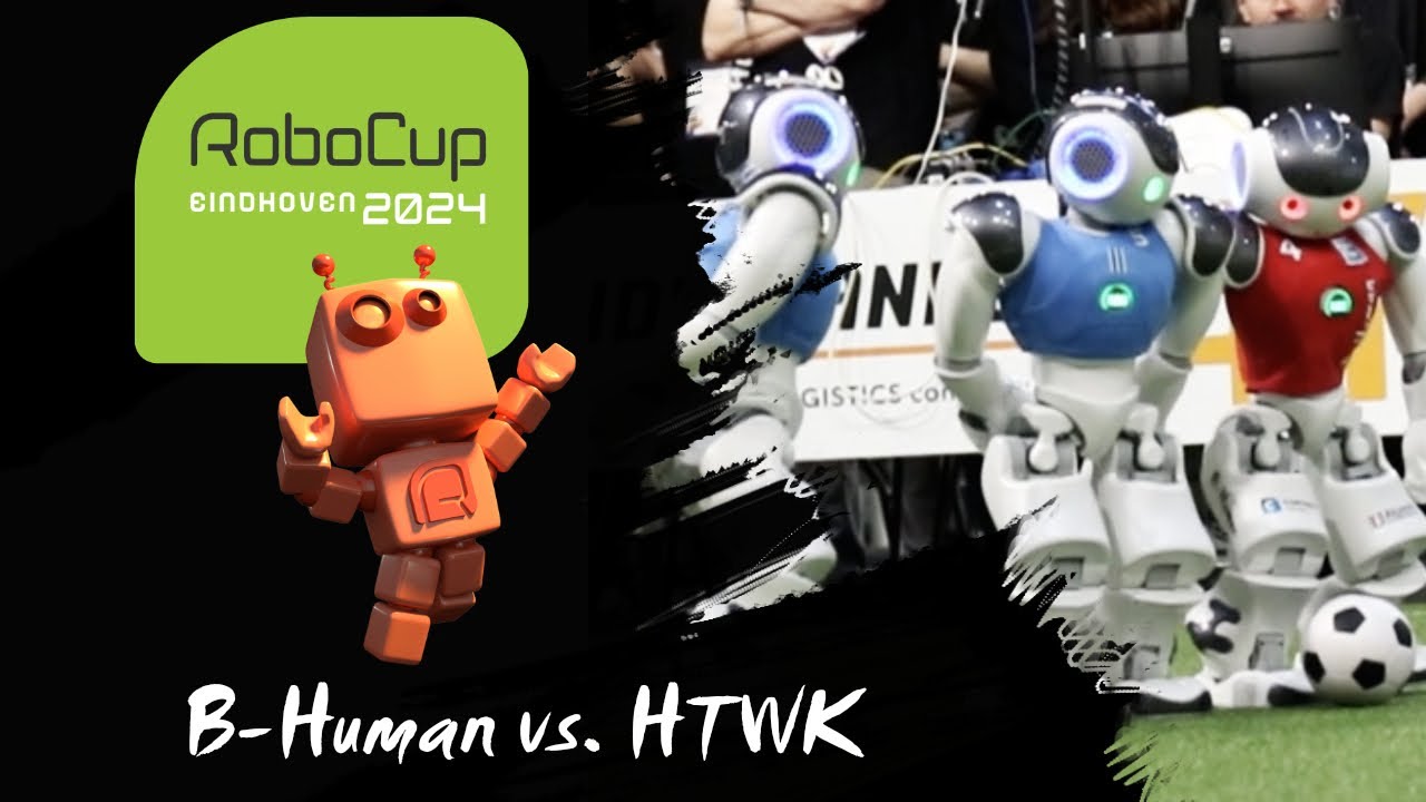RoboCup 2024 - First Match B-Human vs. HTWK - YouTube
