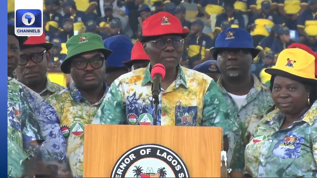 Lagos State Celebrates Workers At Onikan Stadium - YouTube