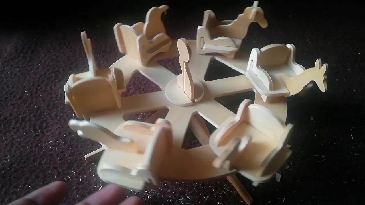 Roundabout - wooden toy - DIY - YouTube