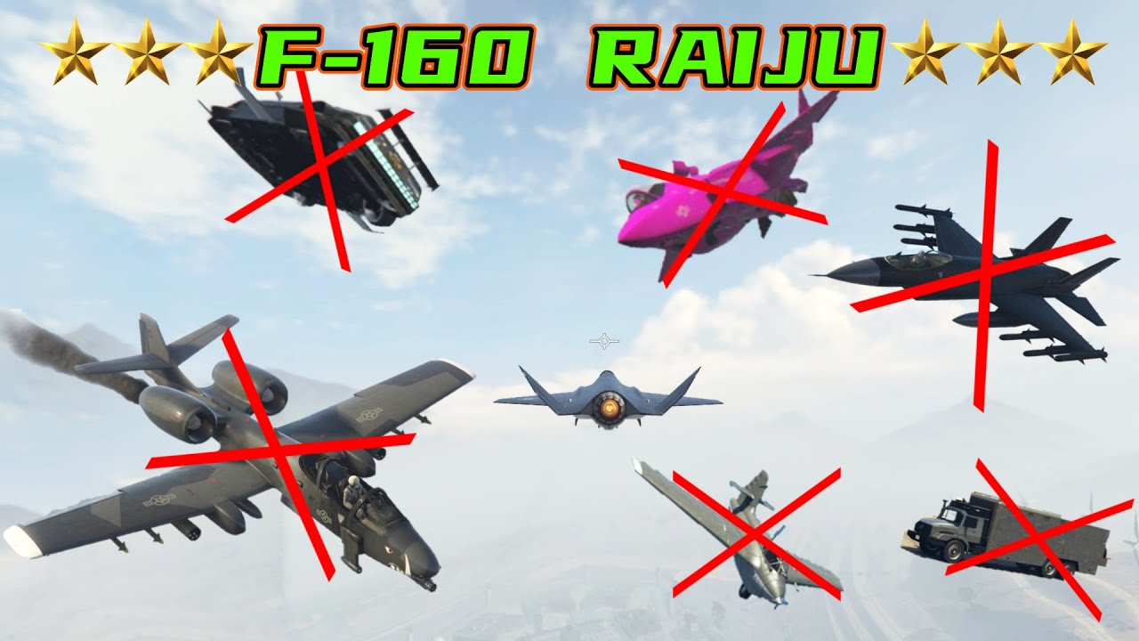 F-160 Raiju in action GTA Online - YouTube