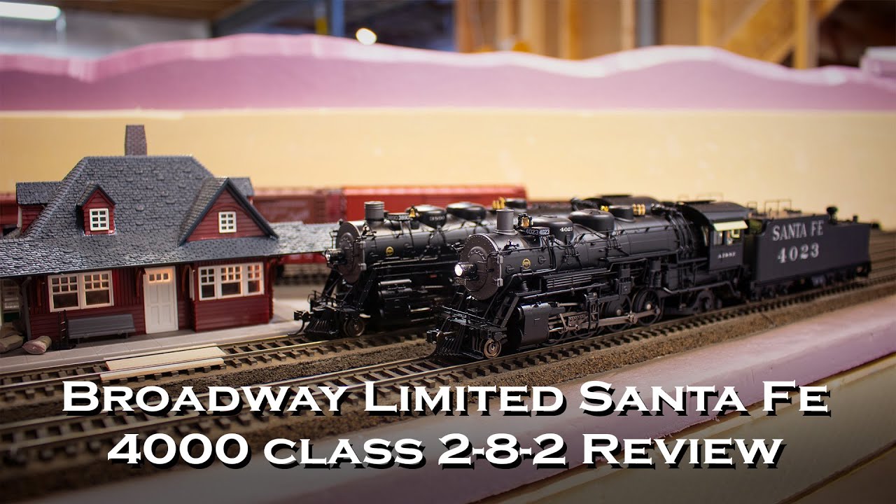 Broadway Limited Santa Fe ATSF 4000 class 2-8-2 w/ Paragon 4 Review ...