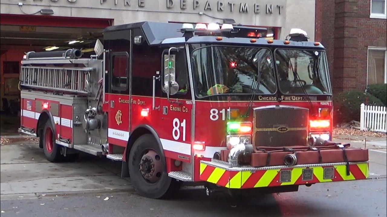 *FULL HOUSE* Chicago Fire Department Engine 81, Ambulance 71 & Field ...