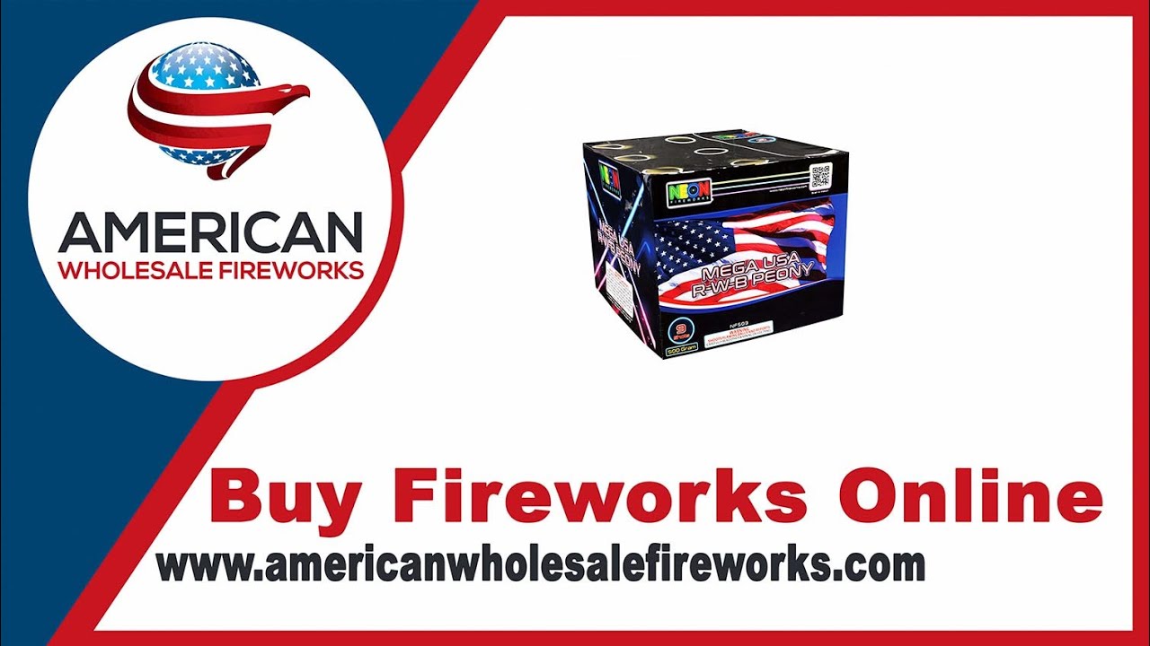 Mega USA RWB Peony - Neon Fireworks … Available at American Wholesale ...