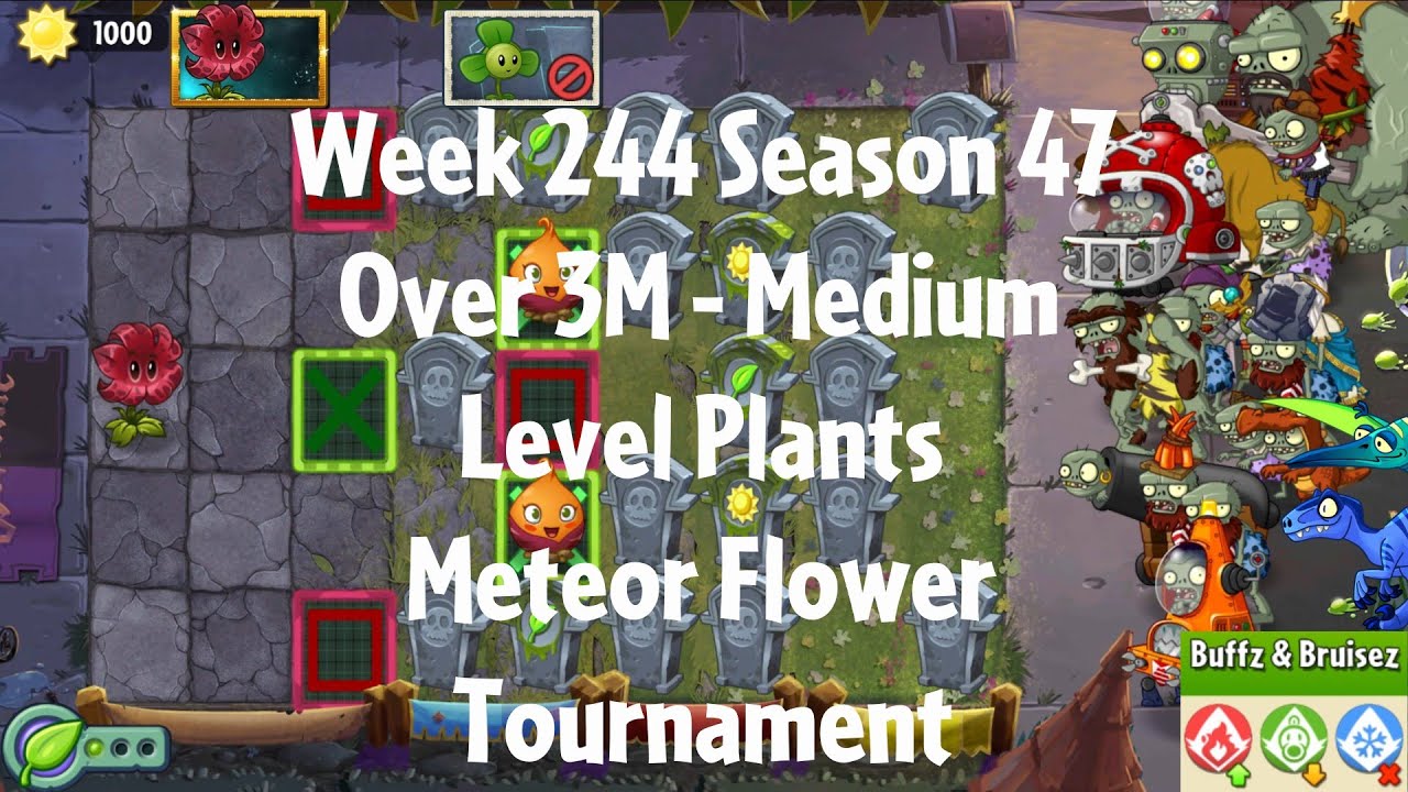 (Over 3M - Meteor Flower Tournament) PvZ2 Arena Week 244 S47, Medium ...