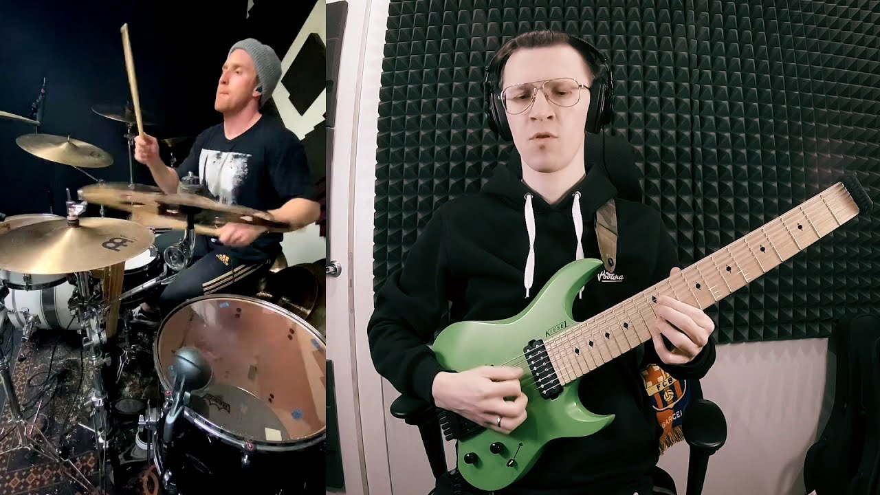 Rock jam with Aaron Stechauner (Kiesel Vader 8 string, Axe Fx 3) - YouTube