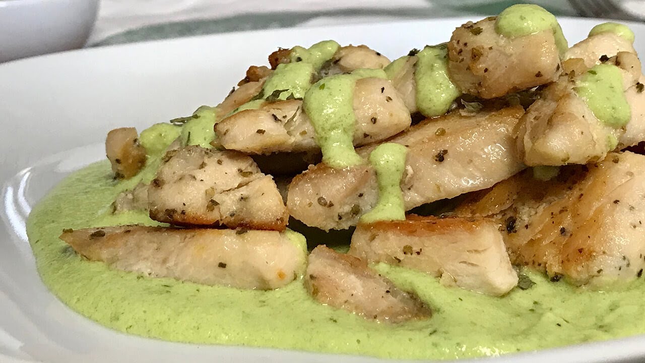 Pollo con Crema de Perejil - YouTube