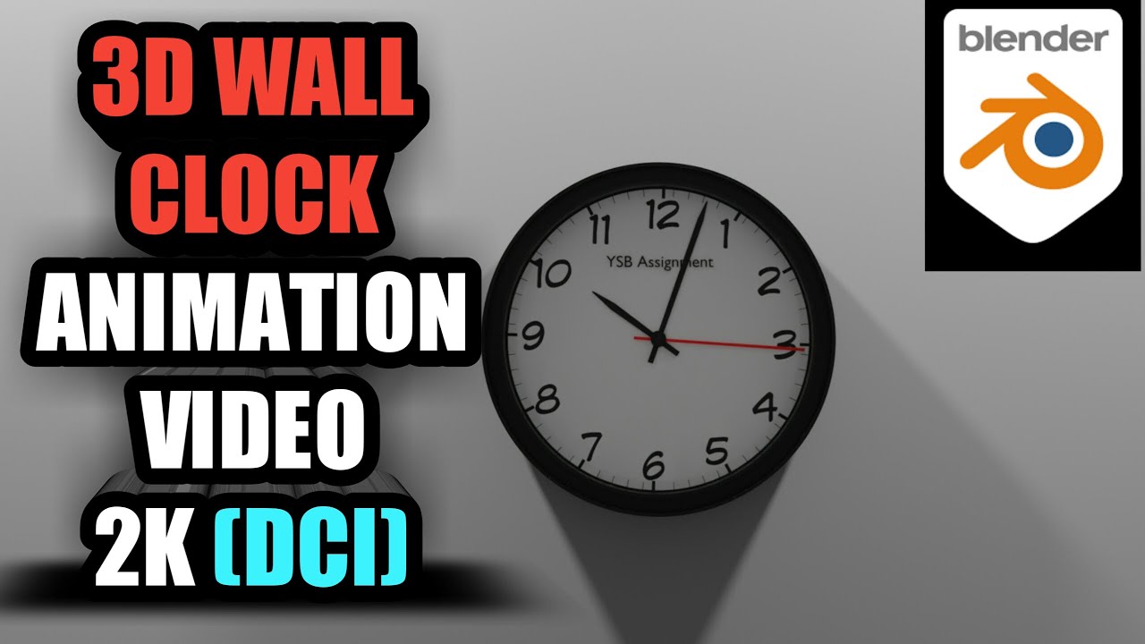 3D wall clock on blender 3.1.2 | beginner tutorial | time animation ...